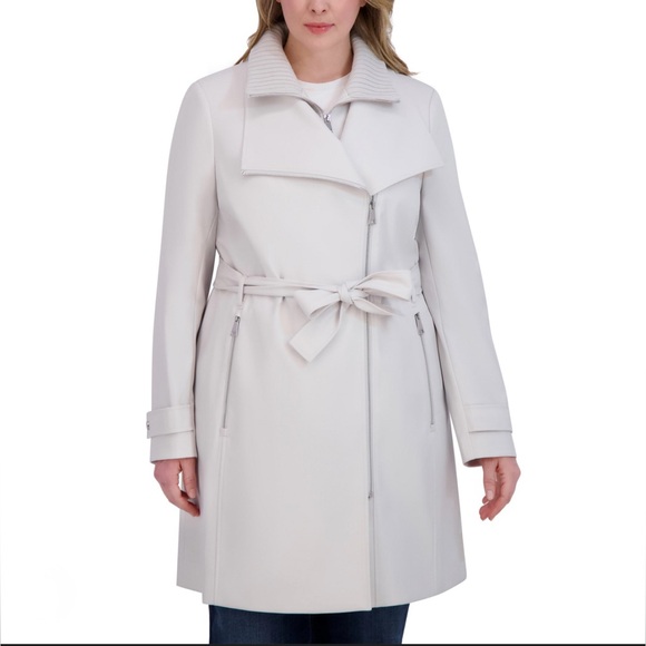 Halston Heritage | Jackets & Coats | Nwt Gray Halston Belted Trench ...